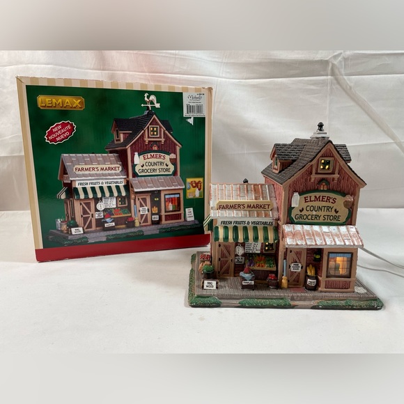 Holiday | 213 Lemax Elmers Country Grocery Store Harvest Crossing ...